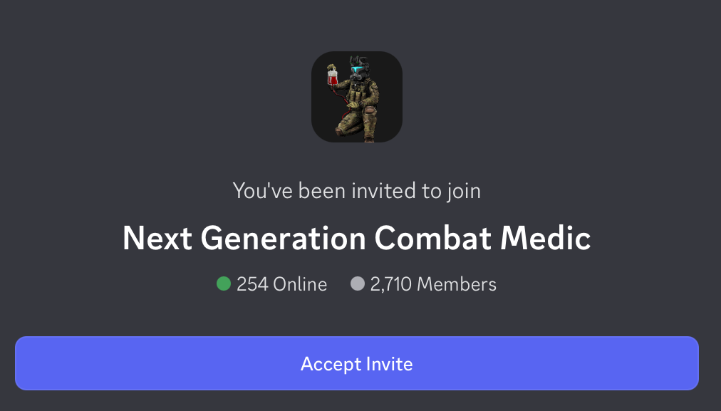 Discord and Google Drive! – Next Generation Combat Medic
